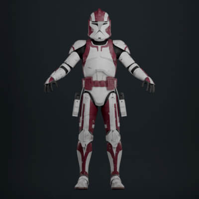 Phase I Clone Commander Stone - 3D Model by Kralyks