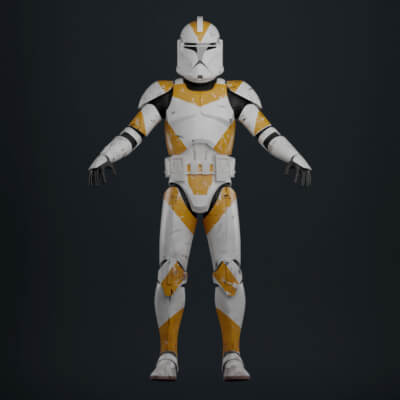 Phase I Clone Trooper (212th Attack Battalion) - 3D Model by Kralyks