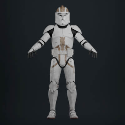 Phase I Clone Trooper (38th Armored Division) - 3D Model by Kralyks