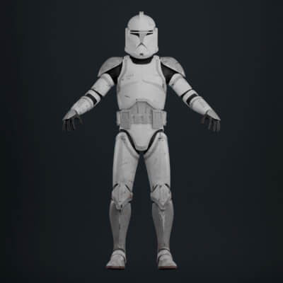 Phase I Clone Trooper (Shiny) - 3D Model by Kralyks
