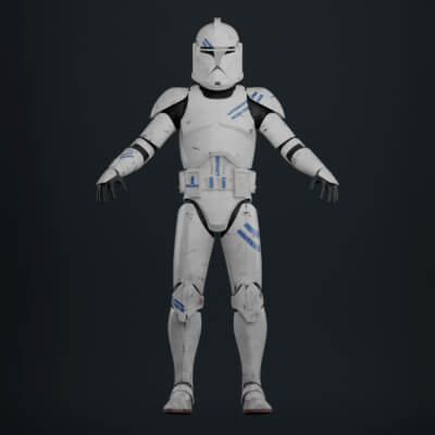 Phase I Clone Trooper (5th Fleet Security) - 3D Model by Kralyks
