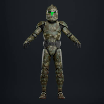 Phase I Clone Trooper (Camo 1) - 3D Model by Kralyks