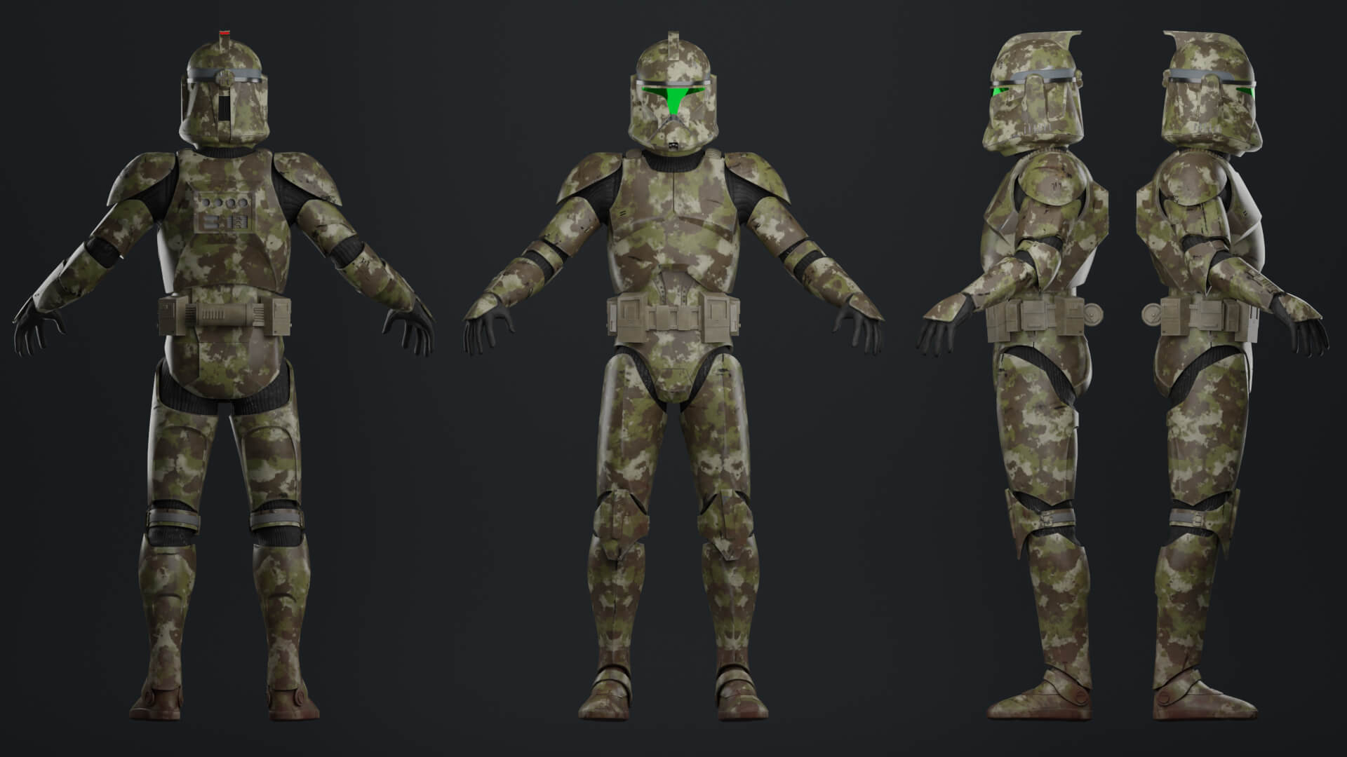 Phase I Clone Trooper (Camo 2) - 3D Model by Kralyks