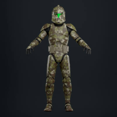 Phase I Clone Trooper (Camo 2) - 3D Model by Kralyks