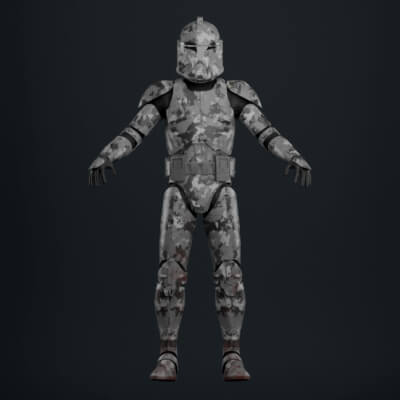 Phase I Clone Trooper (Camo 6) - 3D Model by Kralyks