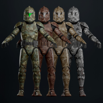 Phase I Clone Trooper Camo Pack by Kralyks