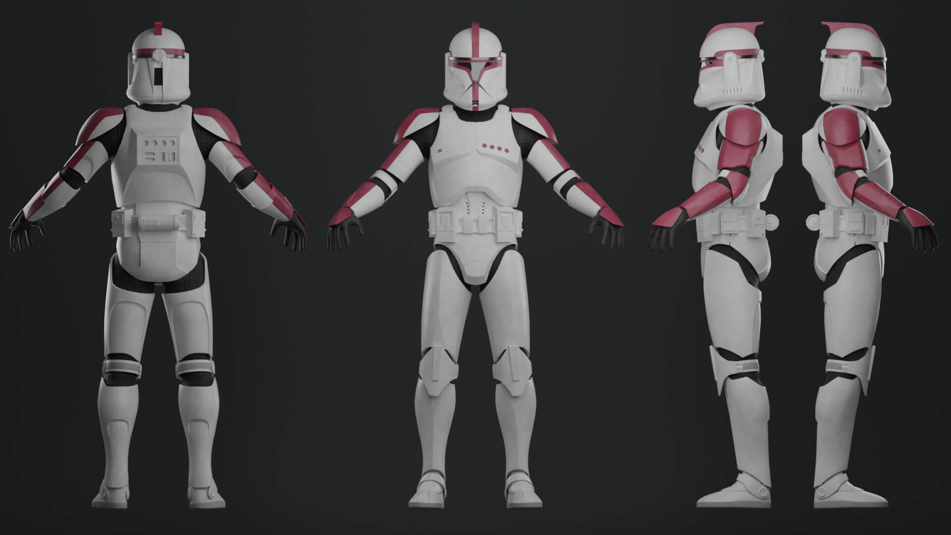Phase I Clone Trooper (Captain) - 3D Model by Kralyks
