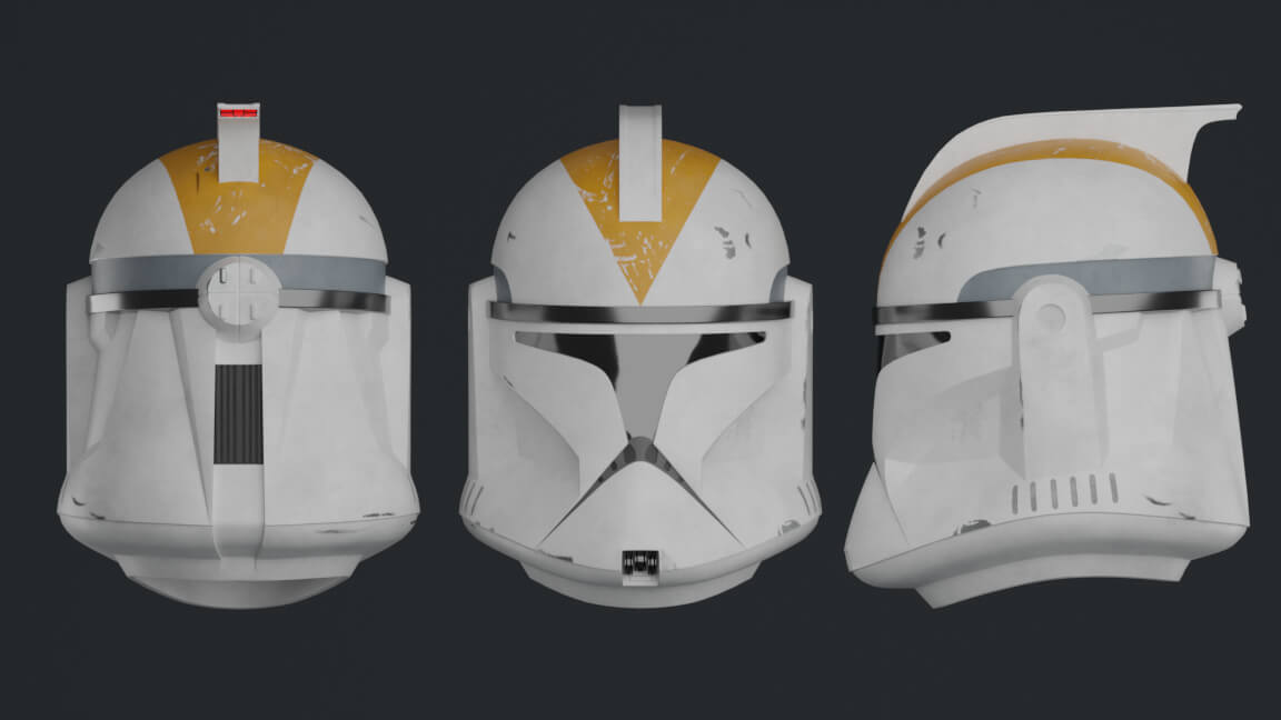Phase I Clone Trooper Helmet (212th Attack Battalion) - 3D Model by Kralyks