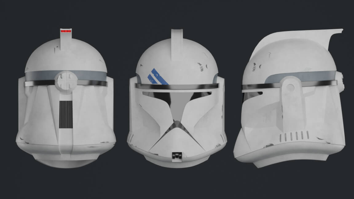 Phase I Clone Trooper Helmet (5th Fleet Security) - 3D Model by Kralyks