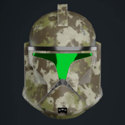 Phase I Clone Trooper Helmet (Camo 2) - 3D Model by Kralyks