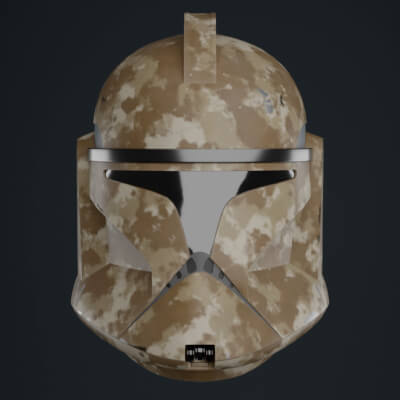 Phase I Clone Trooper Helmet (Camo 5) - 3D Model by Kralyks