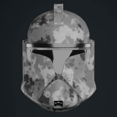 Phase I Clone Trooper Helmet (Camo 6) - 3D Model by Kralyks