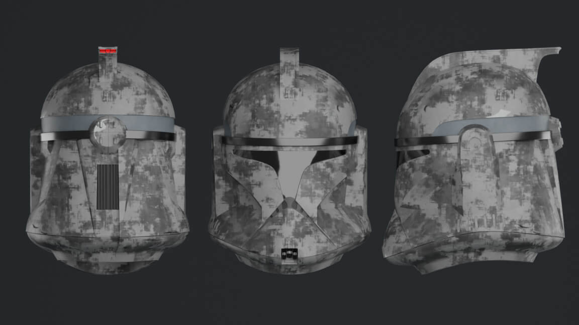 Phase I Clone Trooper Helmet (Camo 7) - 3D Model by Kralyks