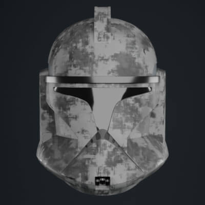 Phase I Clone Trooper Helmet (Camo 7) - 3D Model by Kralyks