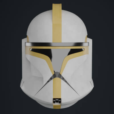 Phase I Clone Trooper Helmet (Commander) - 3D Model by Kralyks
