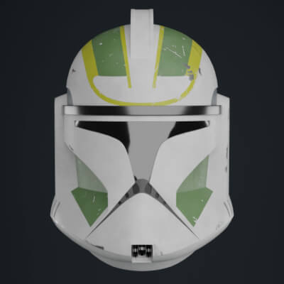 Phase I Clone Trooper Helmet (Horn Company) - 3D Model by Kralyks