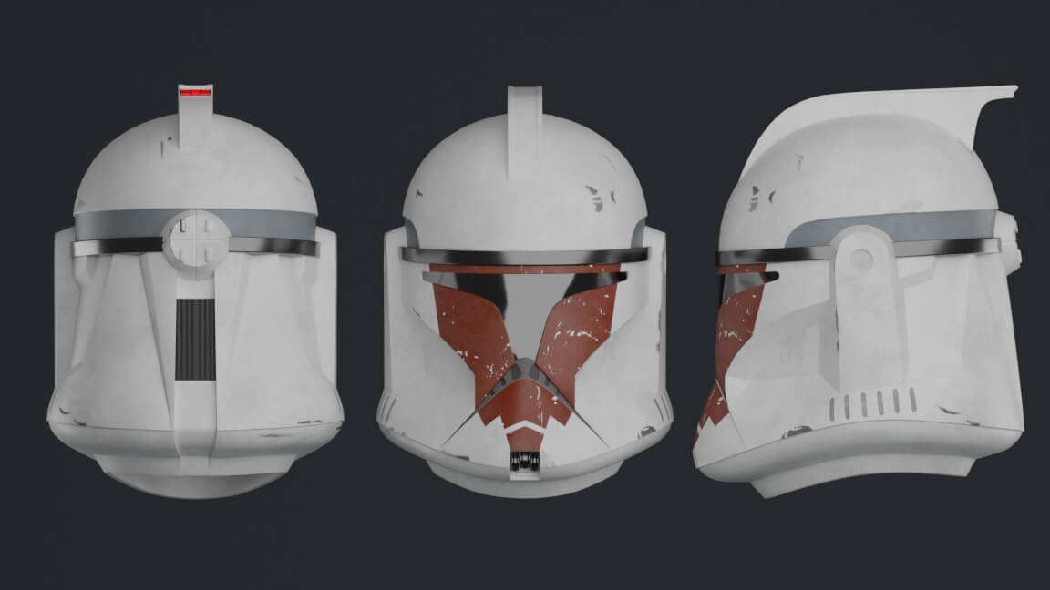 Phase I Clone Trooper Helmet (Outer Rim Garrison) - 3D Model by Kralyks