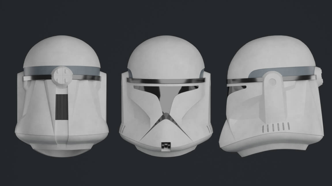 Phase I Clone Trooper Helmet (Prototype) - Free 3D Model by Kralyks