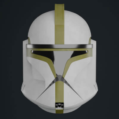 Phase I Clone Trooper Helmet (Sergeant) - 3D Model by Kralyks