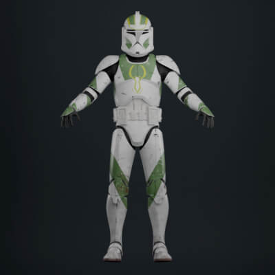 Phase I Clone Trooper (Horn Company) - 3D Model by Kralyks