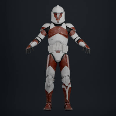 Phase I Clone Trooper (Outer Rim Garrison) - 3D Model by Kralyks