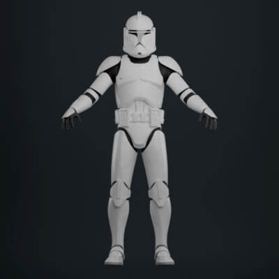 Phase I Clone Trooper (Shiny) - 3D Model by Kralyks