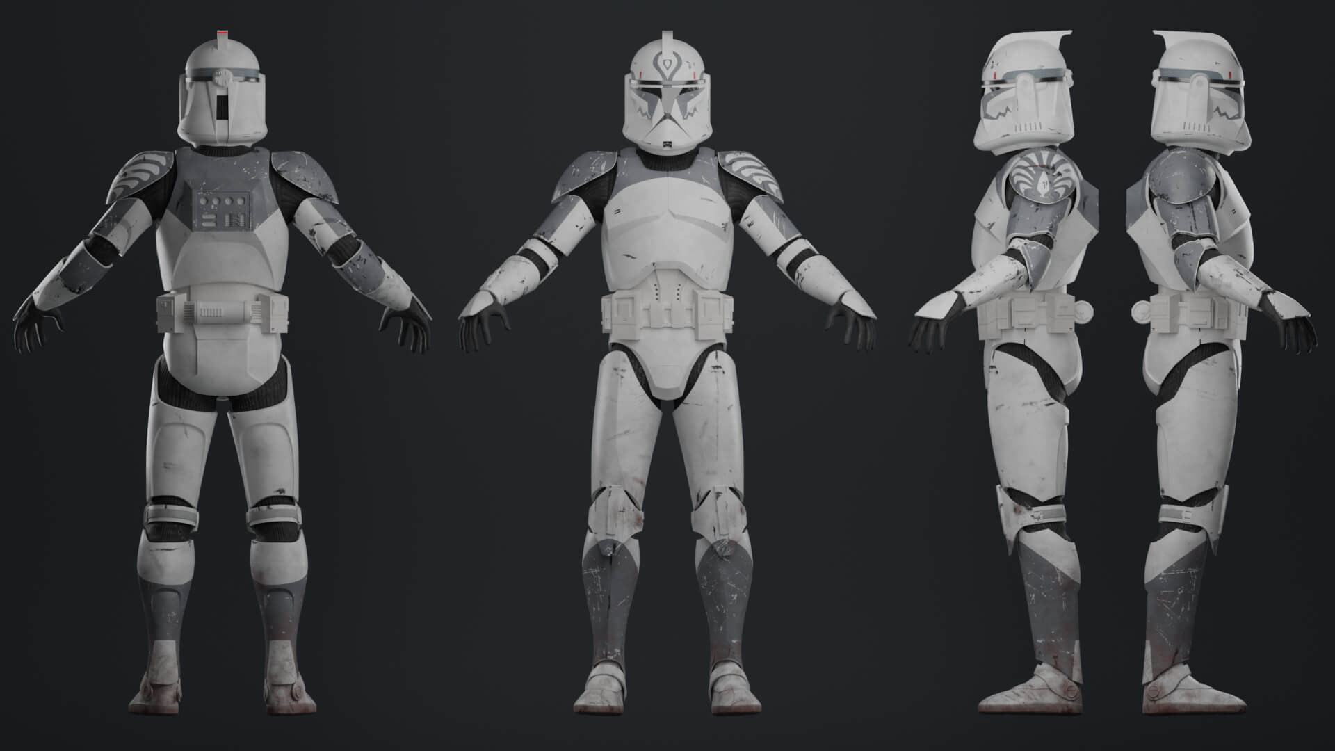 Phase I Clone Trooper (Wolfpack - Comet) 3D Model by Kralyks