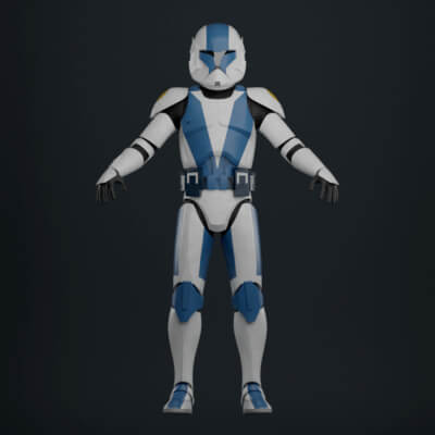 Phase I Spec Ops Clone Trooper (Chatter) - 3D Model by Kralyks