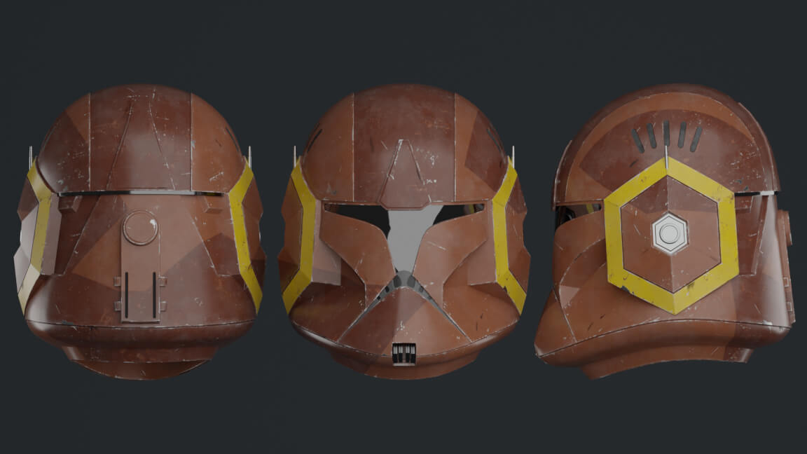 Phase I Spec Ops Clone Trooper Helmet (Desert) - 3D Model by Kralyks