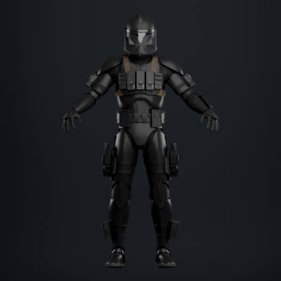 Phase I Tactical Clone Trooper (Night Ops) - 3D Model by Kralyks