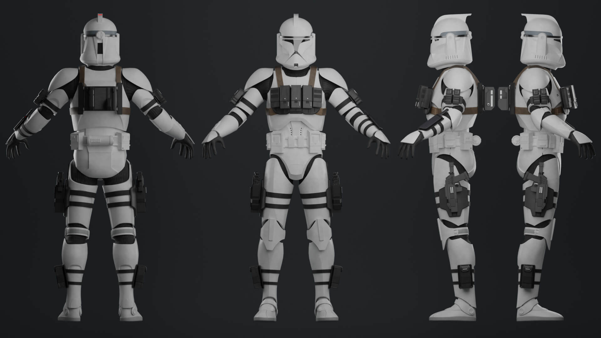 Phase I Tactical Clone Trooper (Shiny) - 3D Model by Kralyks