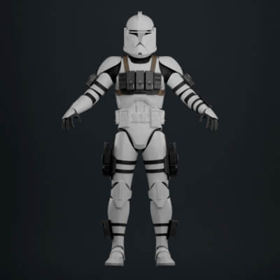 Phase I Tactical Clone Trooper (Shiny) - 3D Model by Kralyks