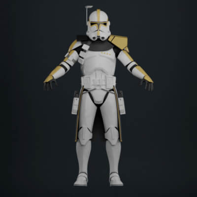 Phase II ARC Clone Trooper (Commander) - 3D Model by Kralyks