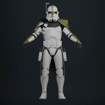 Phase II ARC Clone Trooper (Sergeant) - 3D Model by Kralyks