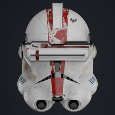 Phase II Clone Commander Deviss Helmet - 3D Model by Kralyks