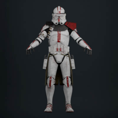 Phase II Clone Commander Deviss - 3D Model by Kralyks