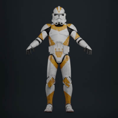 Phase II Clone Trooper (212th Attack Battalion) - 3D Model by Kralyks