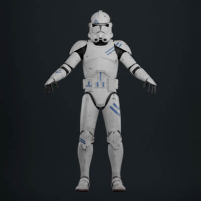 Phase II Clone Trooper (5th Fleet Security) - 3D Model by Kralyks