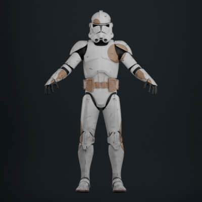 Phase II Clone Trooper (7th Legion) - 3D Model by Kralyks