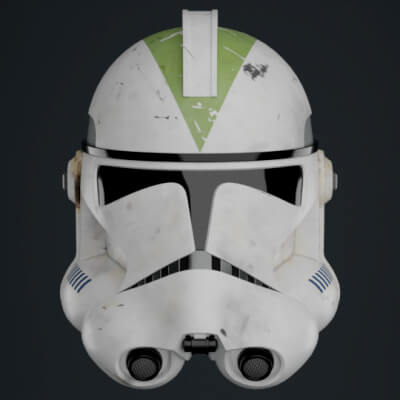 Phase II Clone Trooper Helmet (442nd Siege Battalion) - 3D Model by Kralyks