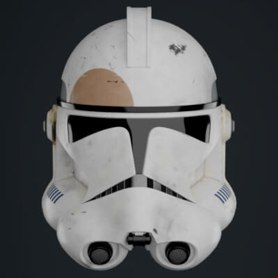 Phase II Clone Trooper Helmet (7th Legion) - 3D Model by Kralyks