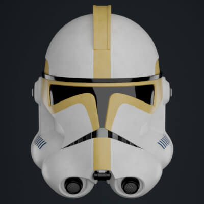 Phase II Clone Trooper Helmet (Commander) - 3D Model by Kralyks
