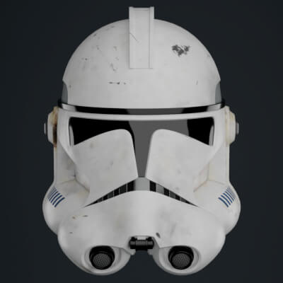 Phase II Clone Trooper Helmet (Standard) - 3D Model by Kralyks