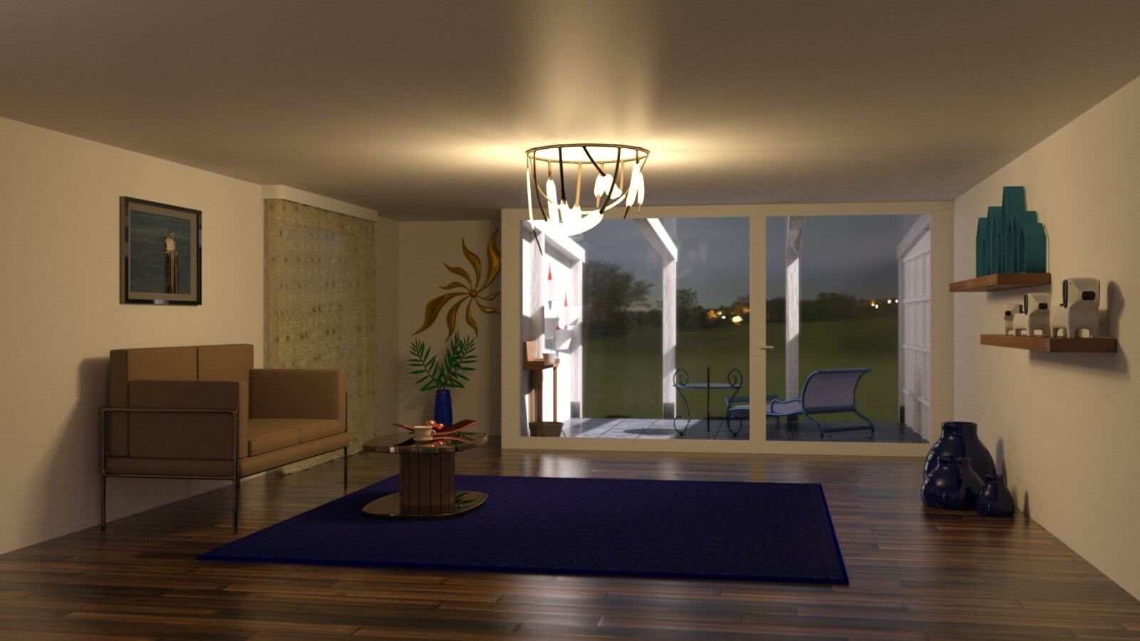 Interior 28 by night 3D Render | RenderHub Gallery