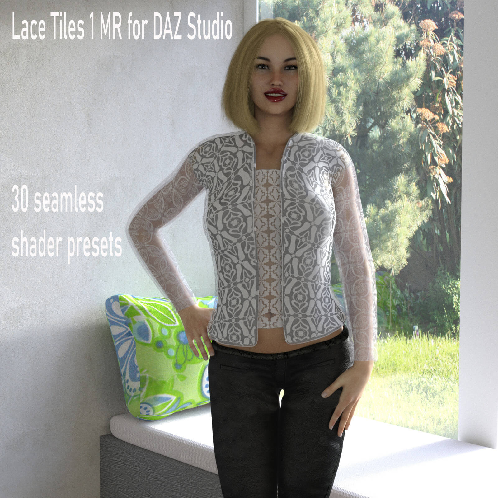 Lace Tiles 1 MR - Daz Content by kratzdistel