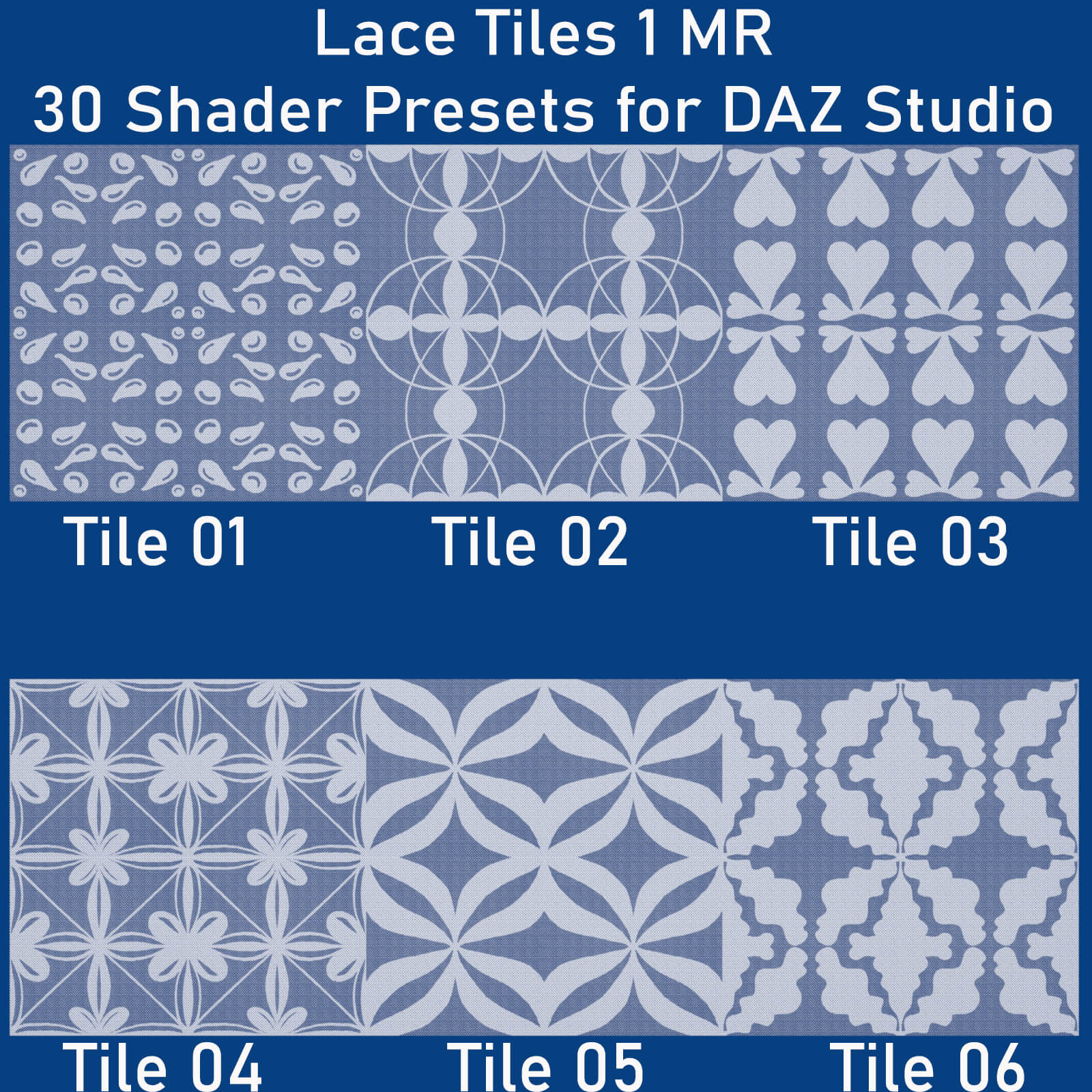 Lace Tiles 1 MR - Daz Content by kratzdistel