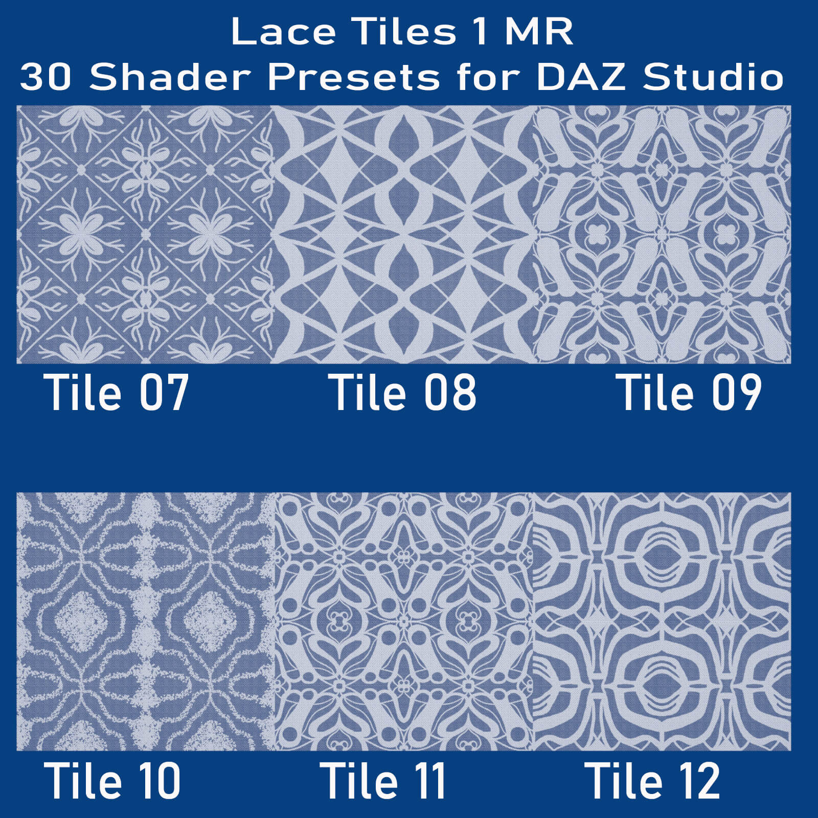 Lace Tiles 1 MR - Daz Content by kratzdistel