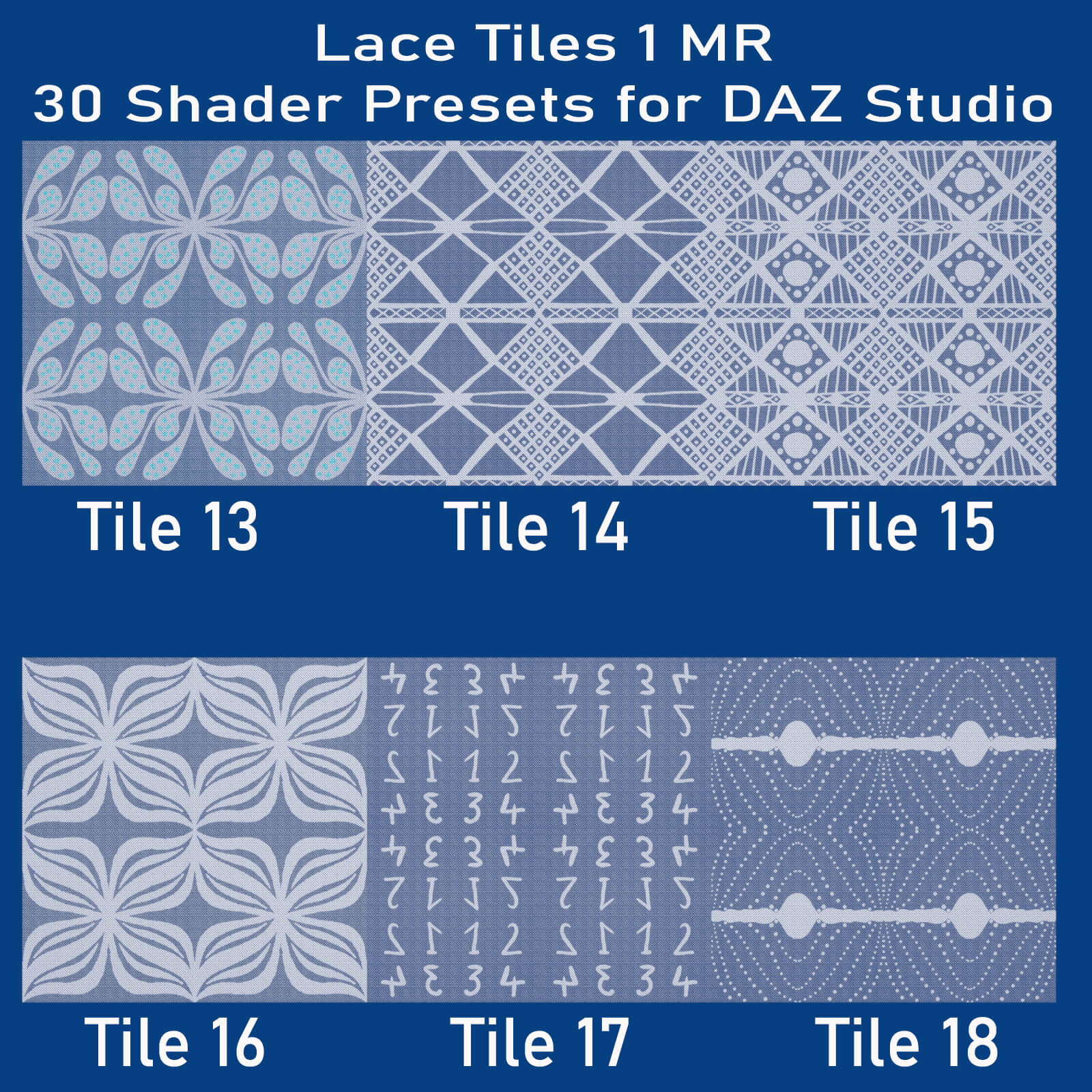 Lace Tiles 1 MR - Daz Content by kratzdistel