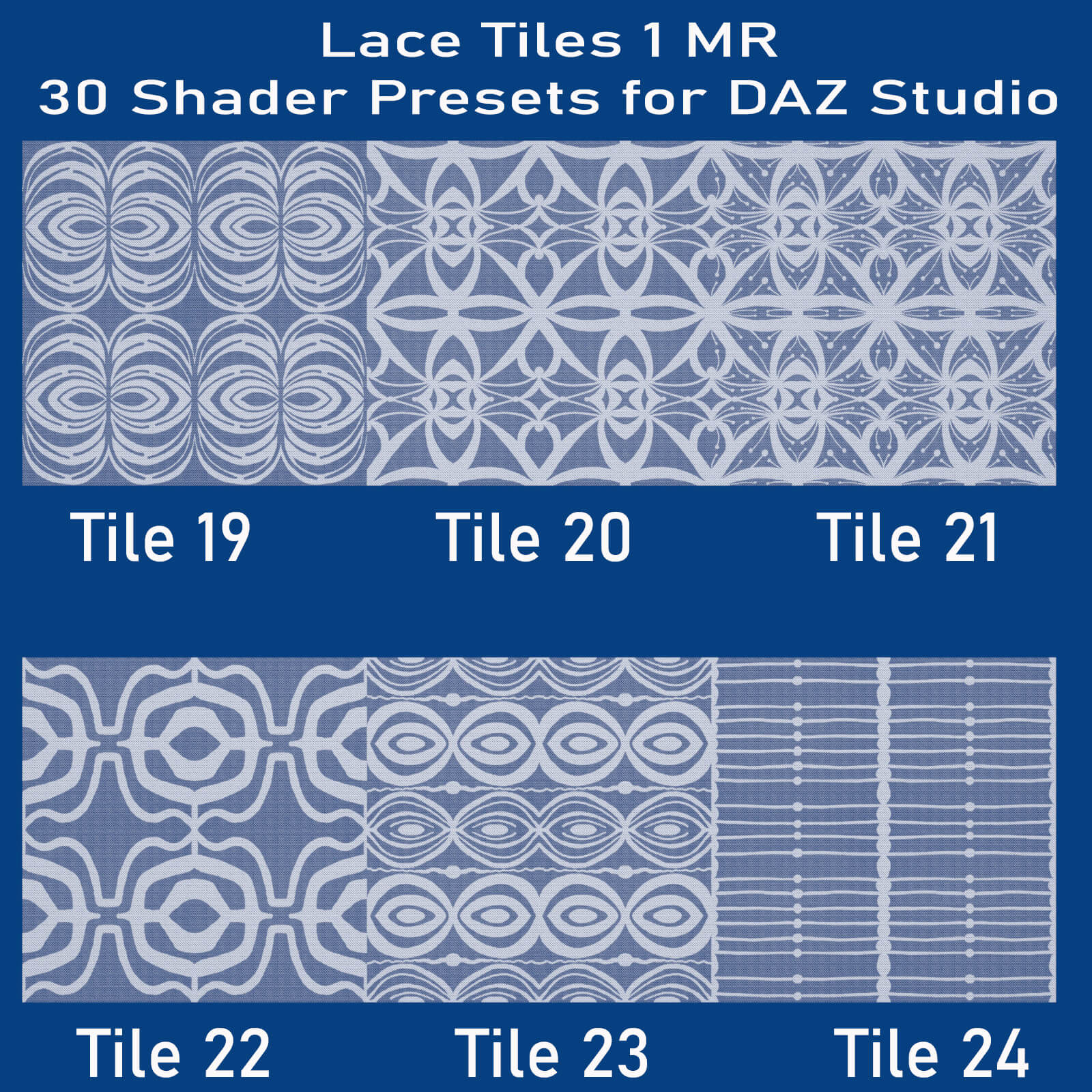 Lace Tiles 1 MR - Daz Content by kratzdistel