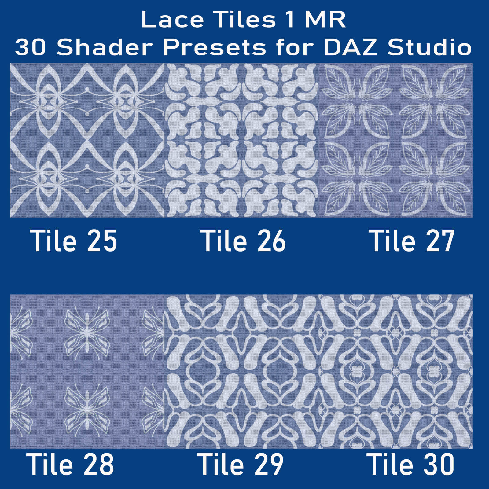 Lace Tiles 1 MR - Daz Content by kratzdistel